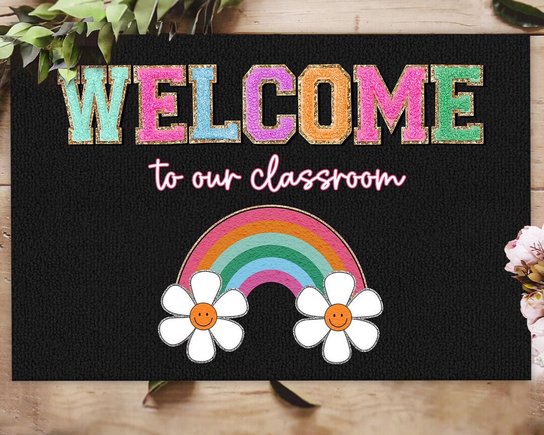 Personalized Teacher Classroom Doormat, Welcome to Our Classroom Mat ...