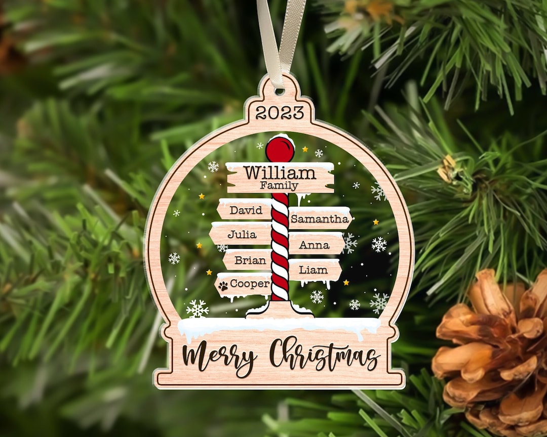Personalized Family Ornament, 2023 Family Christmas Ornament, Custom ...