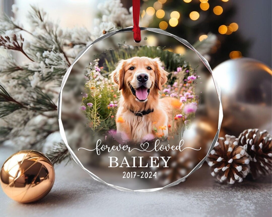 Custom Dog Memorial Ornament, Custom Pet Memorial Ornament, Forever ...