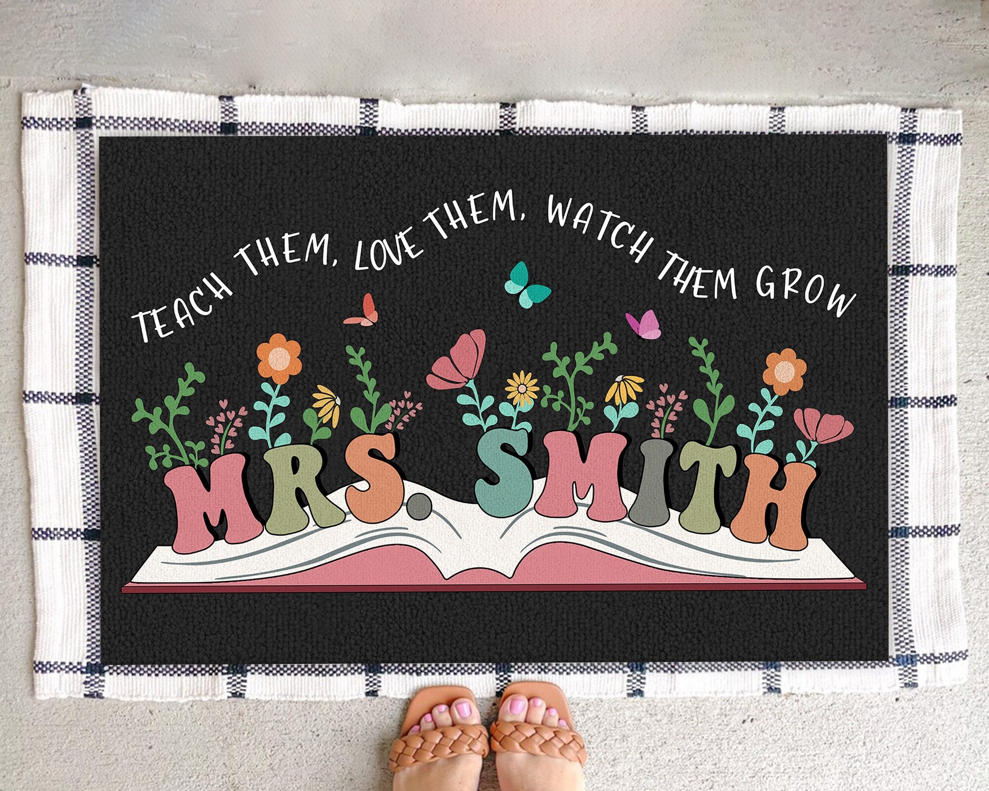 Custom Teacher Classroom Doormat Personalized Teacher Welcome - Etsy