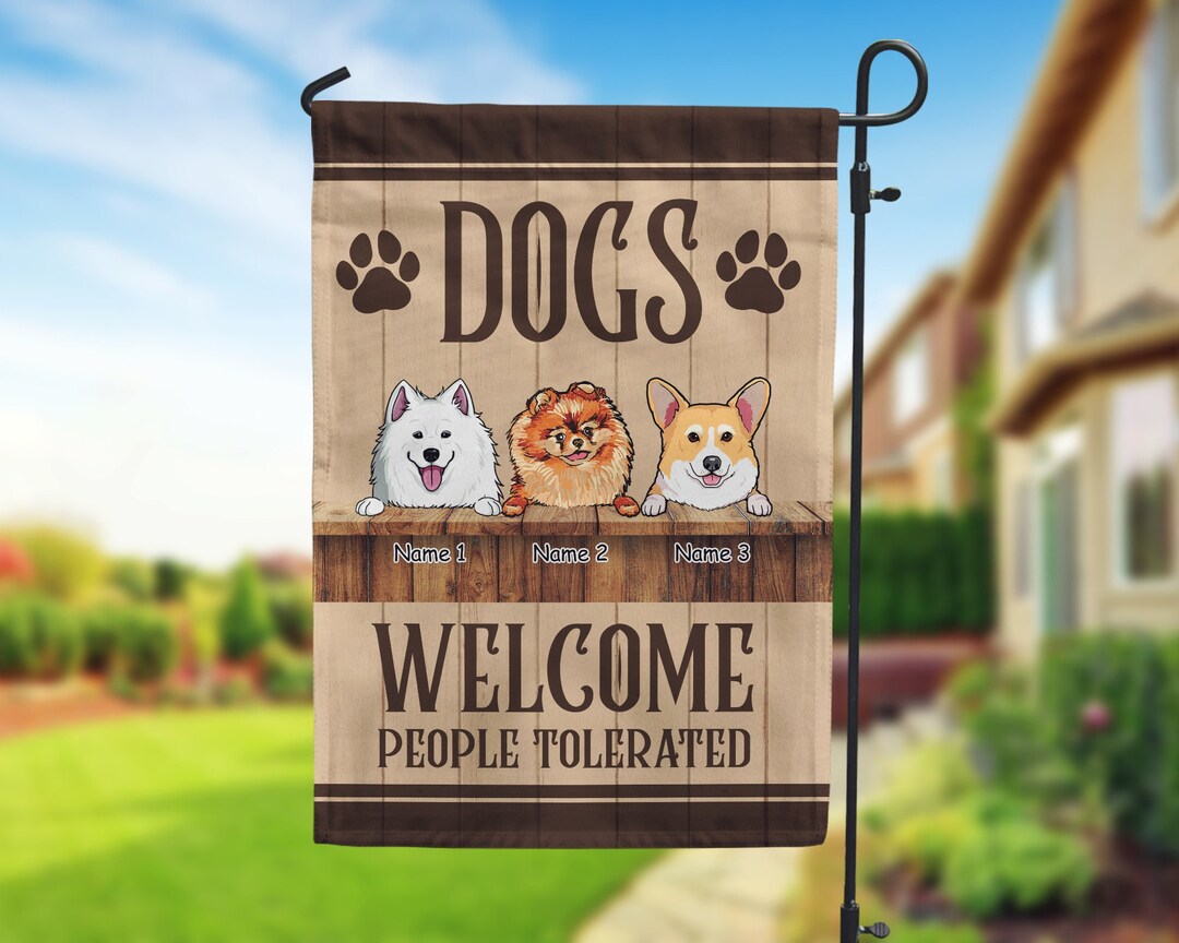 Personalized Dog Garden Flag, Custom Gifts for Dog Lovers, Dog Owner ...