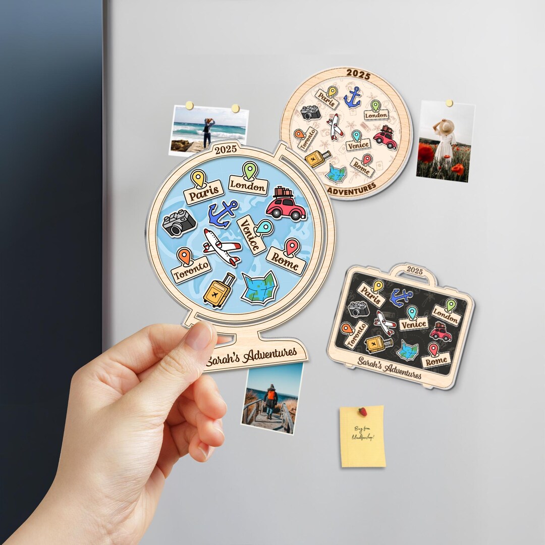 Personalized Adventure Fridge Magnet, Custom Travel Adventure Magnet ...