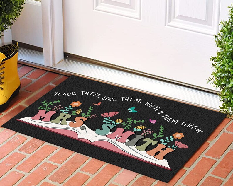 Custom Teacher Classroom Doormat Personalized Teacher Welcome - Etsy
