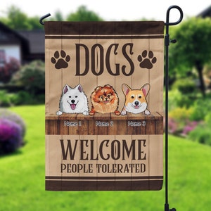 Personalized Dog Garden Flag, Custom Gifts for Dog Lovers, Dog Owner ...