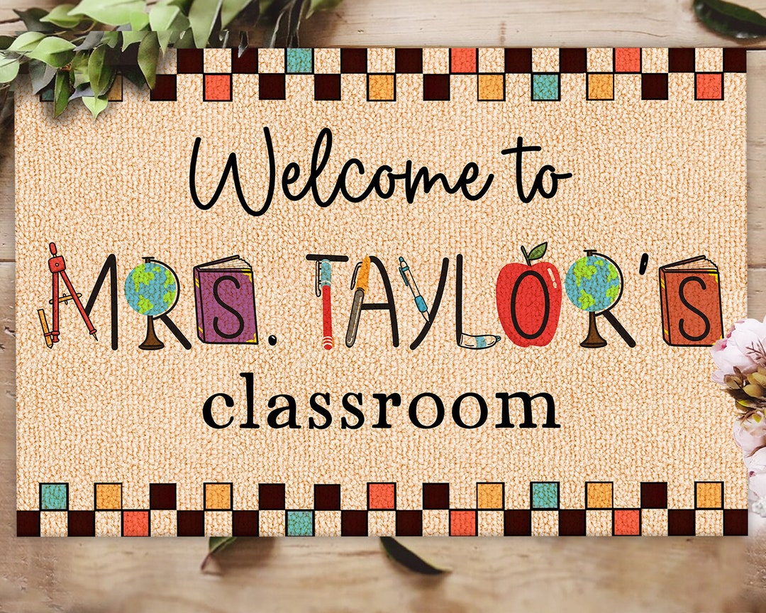 Personalized Teacher Gifts, Custom Teacher Classroom Doormat, Classroom ...