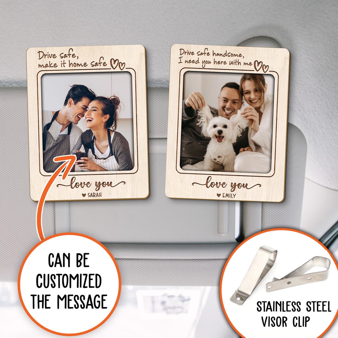 Custom Photo Car Visor Clip, Valentines Day Gift for Him, Personalized ...