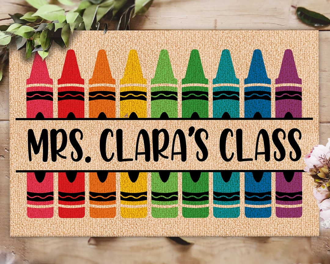 Custom Teacher Classroom Doormat, Personalized Doormat, Classroom Decor ...