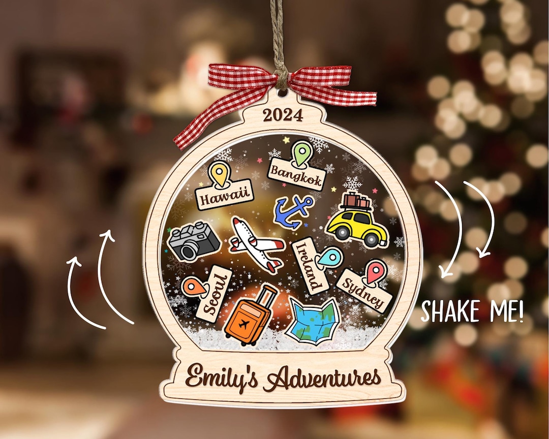 Personalized Adventure Ornament, Custom Travel Adventure Ornament ...