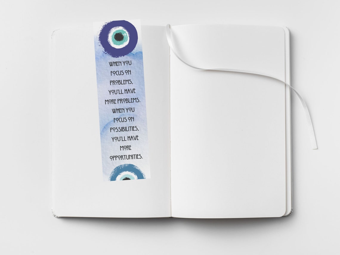 Evil Eye Printable Bookmarks, Watercolour Style Double Sided Bookmarks, Boho Style Evil Eye Good ...