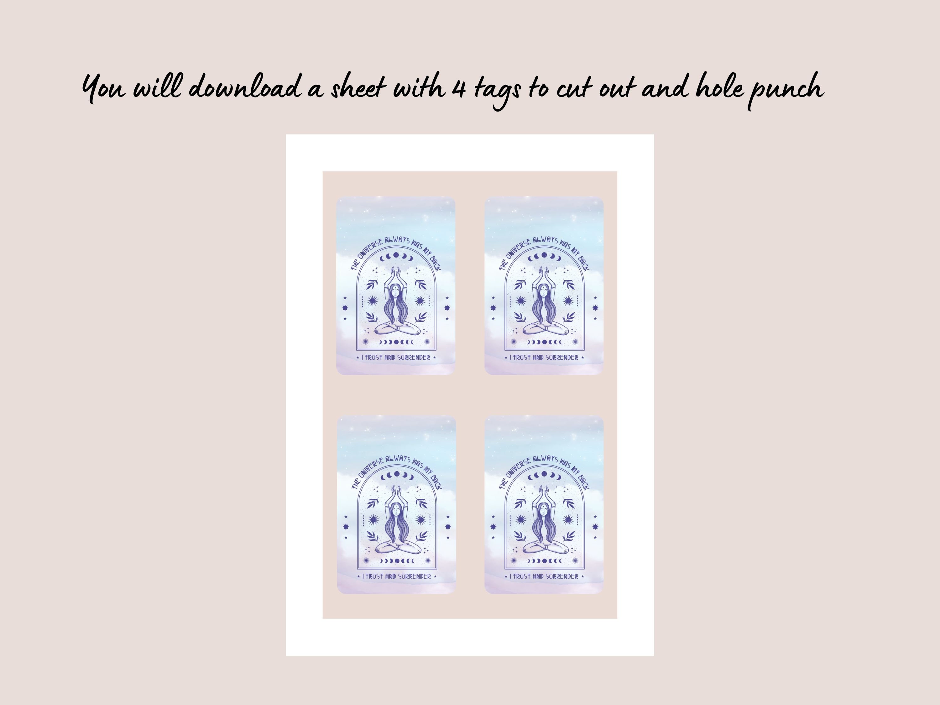 Trust the Universe Printable Gift Tags, the Universe Always Has My Back ...