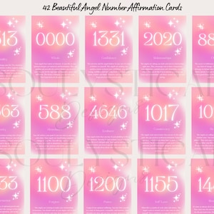 Angel Number Printable Oracle Cards, Angel Message Card Deck ...