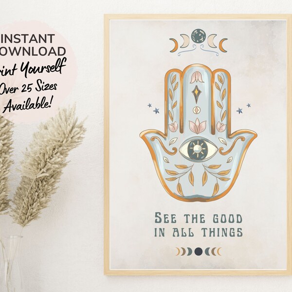 Hamsa Poster - Etsy