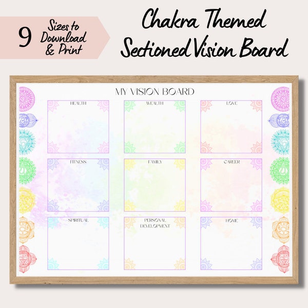 Printable Vision Board Kit in Gradient Pastel Colours, Dream Board ...