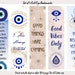 Evil Eye Printable Bookmarks, Watercolour Style Double Sided Bookmarks ...