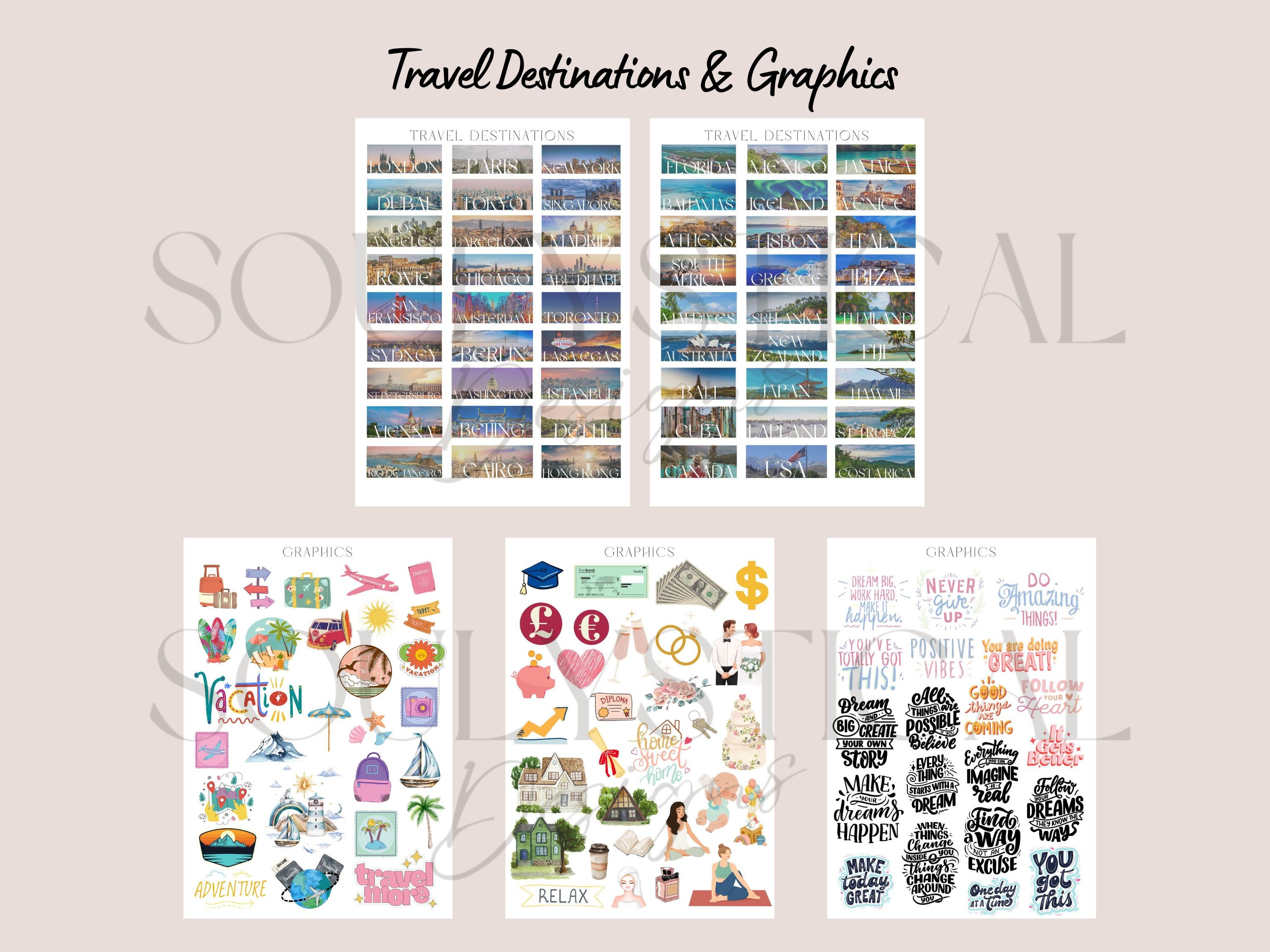 Printable Vision Board Kit in Gradient Pastel Colours, Dream Board ...