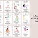 Yoga Pose Printable Cards, White Background, Flashcards for Yoga ...