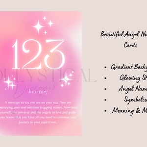 Angel Number Printable Oracle Cards, Angel Message Card Deck ...