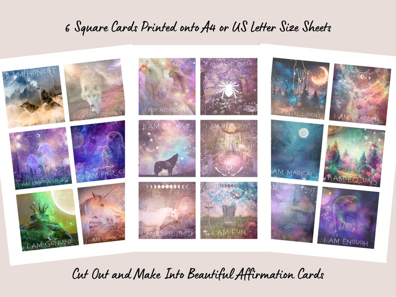 Enchanted Woodland Printable Affirmation Cards, Downloadable Positive ...