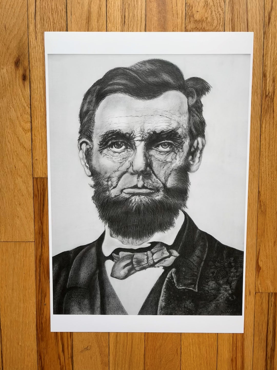 Lincoln Print of Original Pencil Drawing, Abe Lincoln Wall Art ...