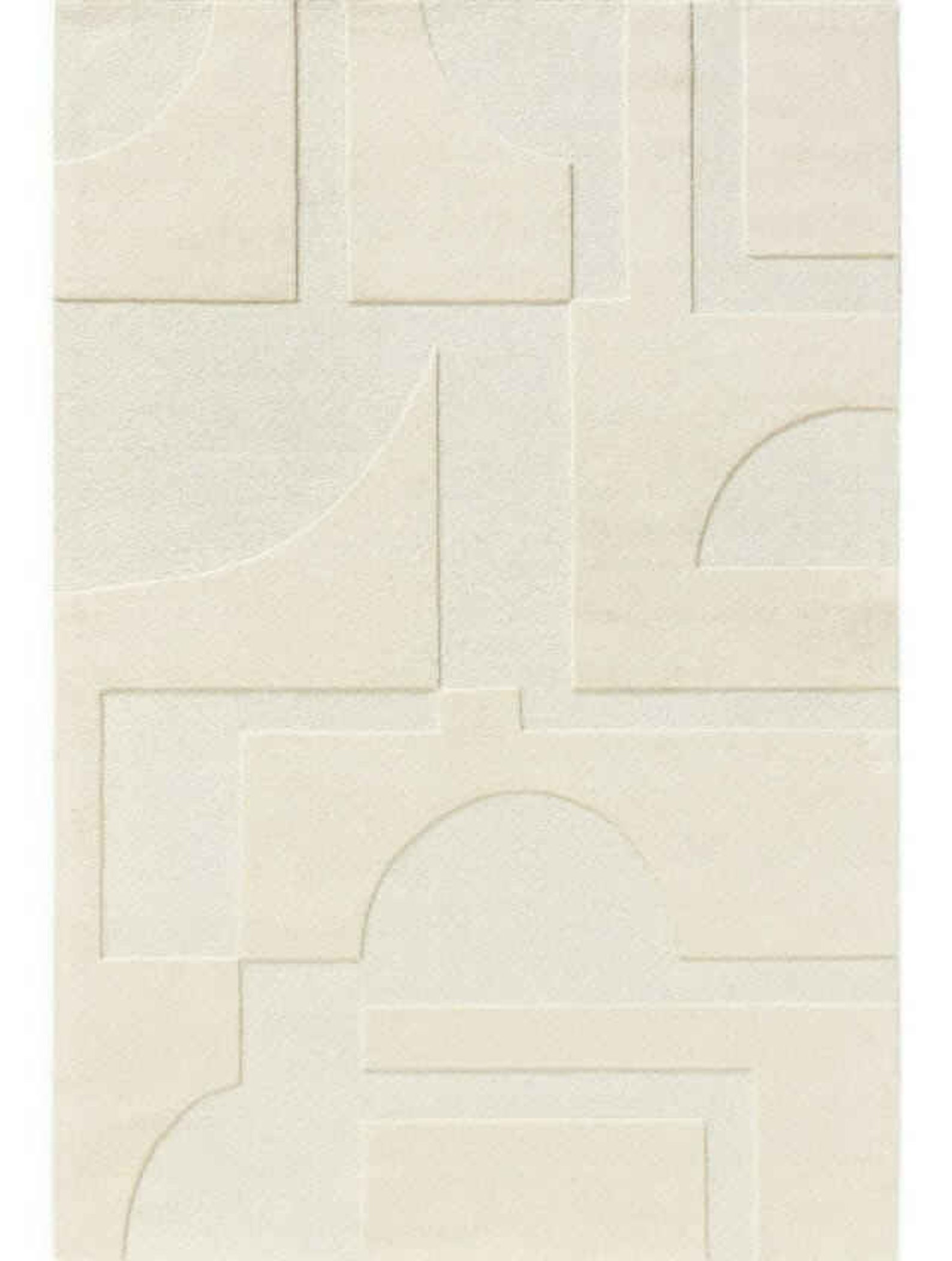 Modern Hand Tufted Rug Ivory High Low Area Rug Modern Wool Rug Handmade ...