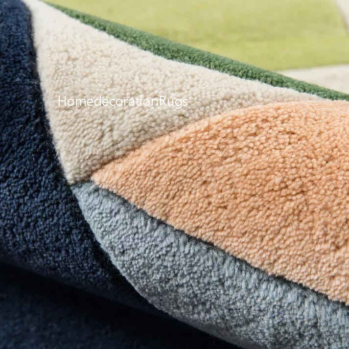 Colorful Modern Rug Hand Tufted Area Rug Handmade Wool Rug Home Decor ...
