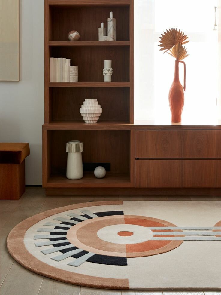 Oval Shape Luxury Rug Hand White Black Rug Handmade Modern Rug - Etsy