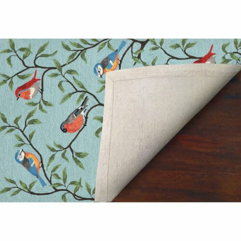 New Modern Hand Tufted Rug Birds on Tree Area Rug Handmade 100% Wool ...