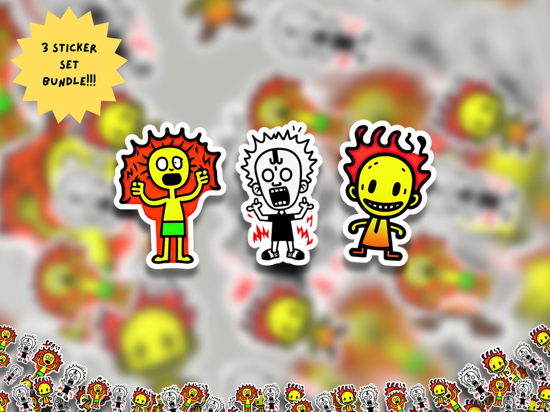 Alien Boy Sticker Set Water, Scratch & Uv-resistant Vinyl Decals ...