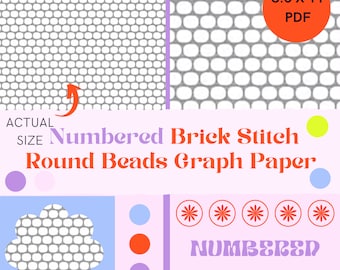 Brick Stitch Graph Paper, Earring Graph Paper, Seed Bead Graph Paper ...