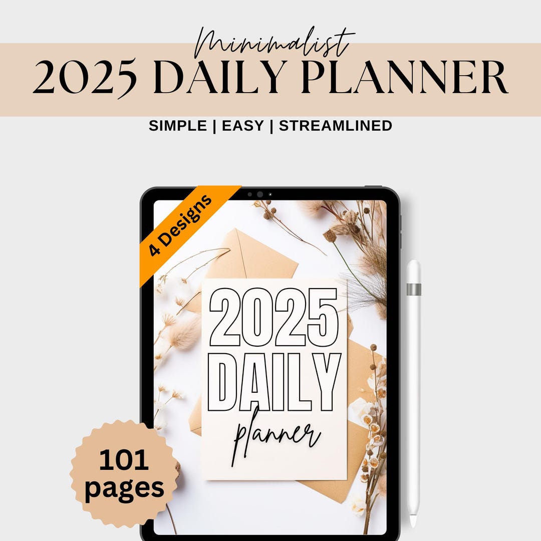 2025 Digital Planner | Minimalist Digital Planner | ADHD Planner ...