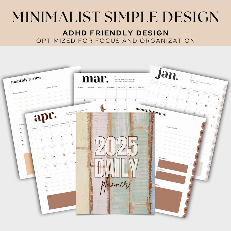 2025 Digital Planner | Minimalist Digital Planner | ADHD Planner ...