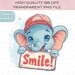 Safari Elephant PNG, Smile PNG, Kids Png Files, Toddler Png, Baby Png ...