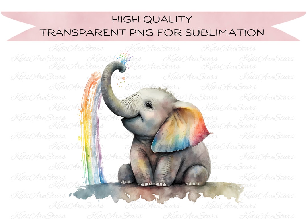Rainbow Elephant Clipart - High-resolution PNG Download - Perfect for ...