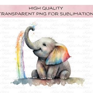 Rainbow Elephant Clipart - High-resolution PNG Download - Perfect for ...