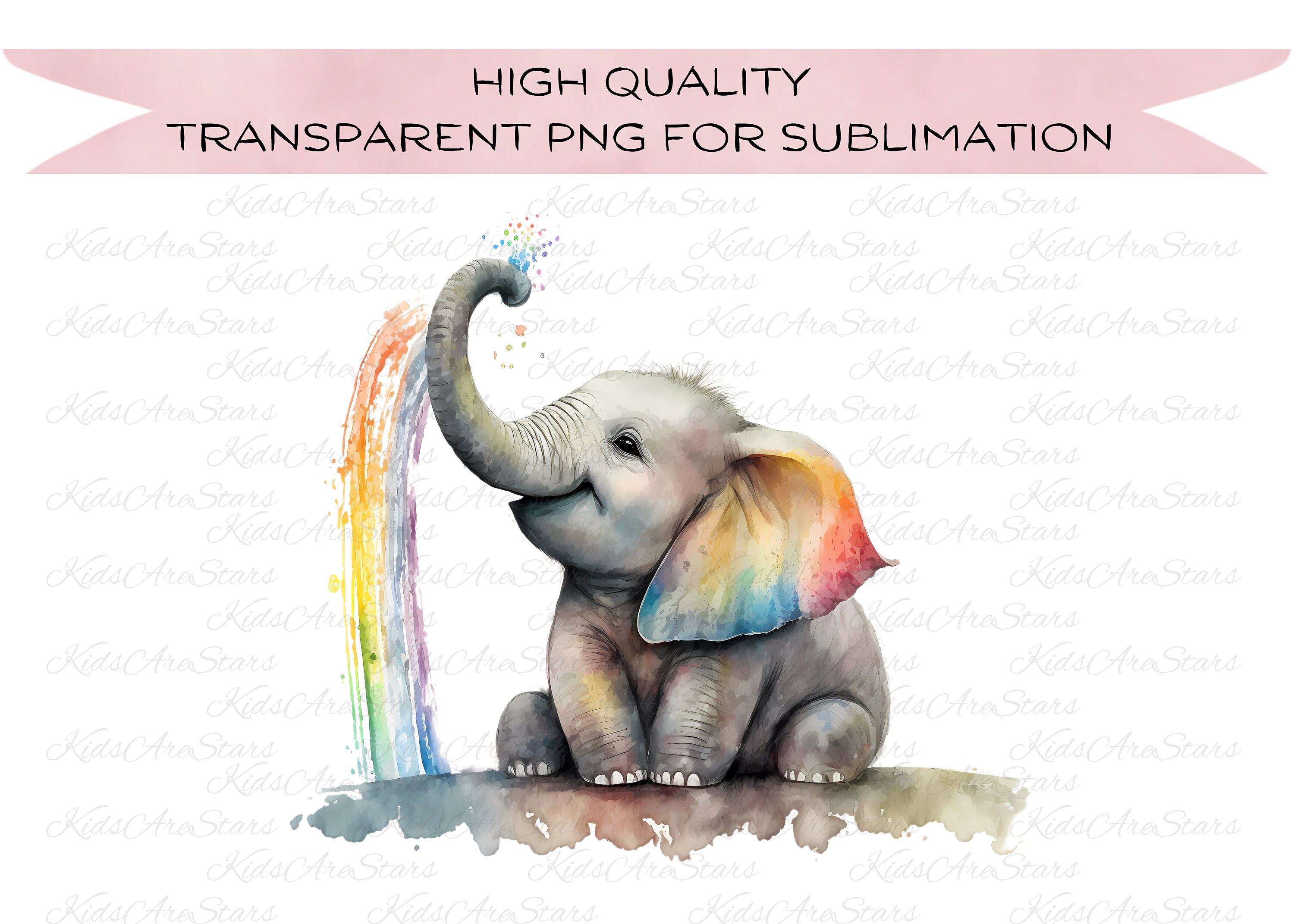 Rainbow Elephant Clipart High-resolution PNG Download Perfect for ...