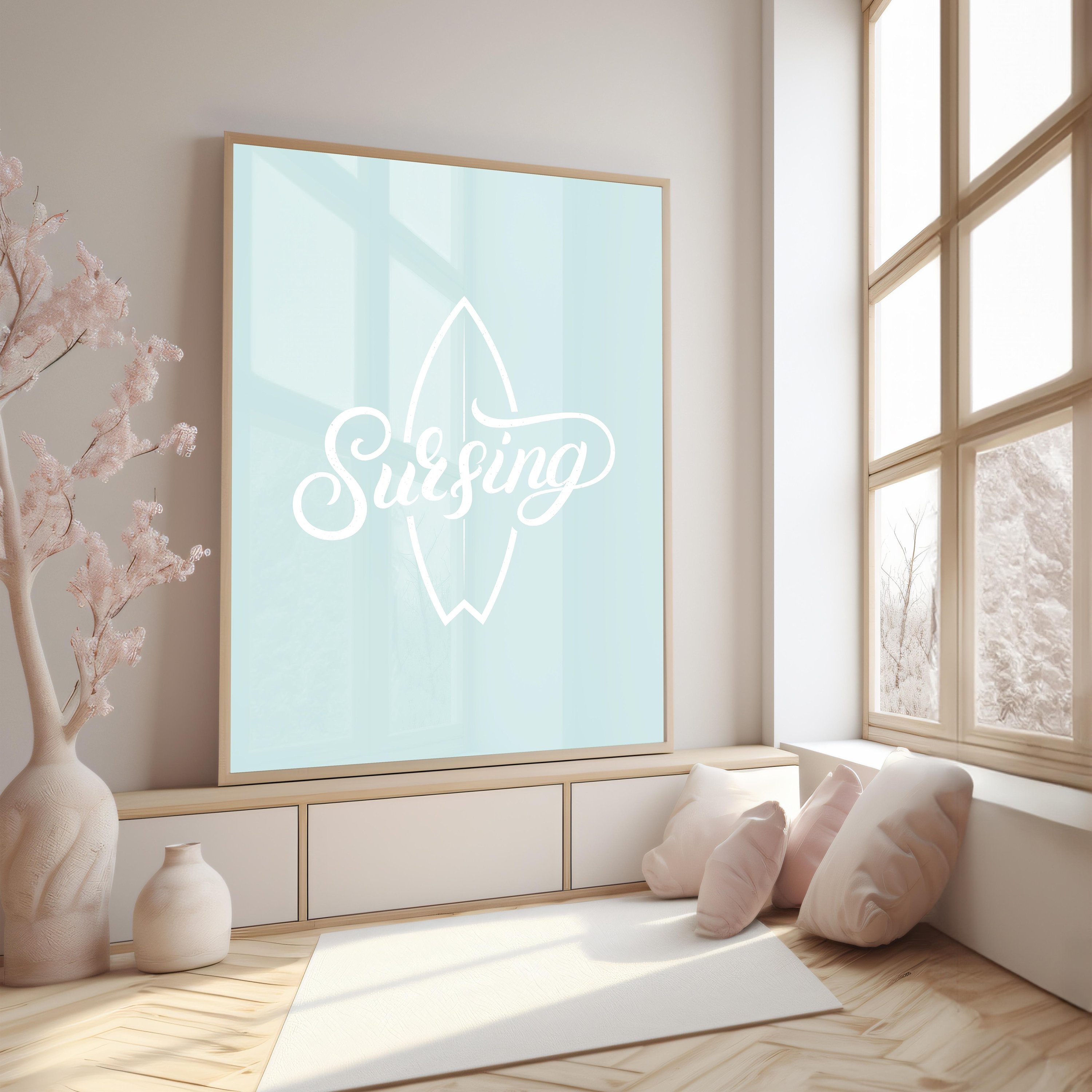 Single Frame Wall Art Mockup With Glare, High Quality Mock up Interior ...