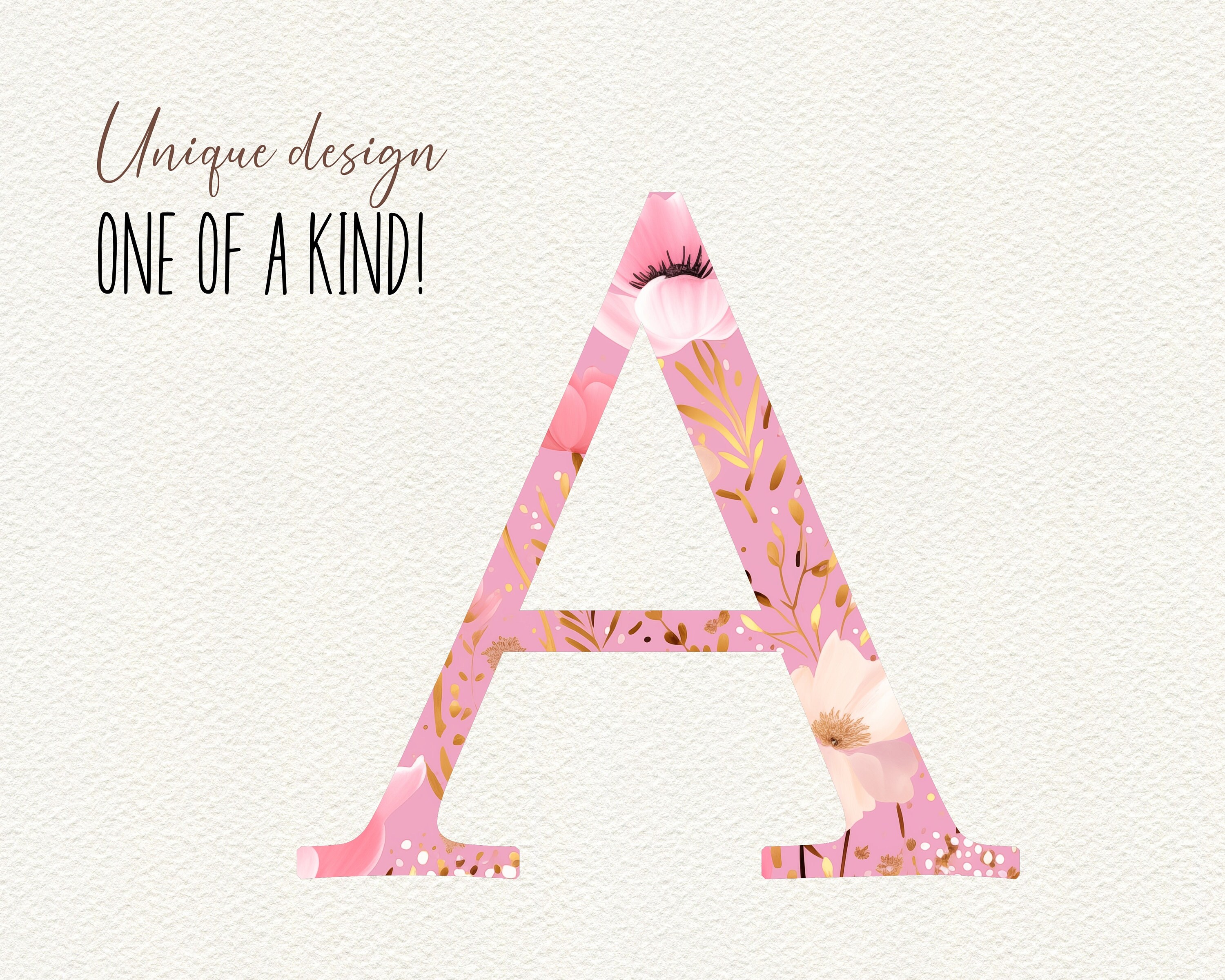 Elegant Glitter Spring Flowers Alphabet Clipart Bundle Commercial Use ...