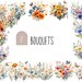 Watercolor Wild Flower Clipart, Boho Wild Flowers, Watercolor Clipart ...