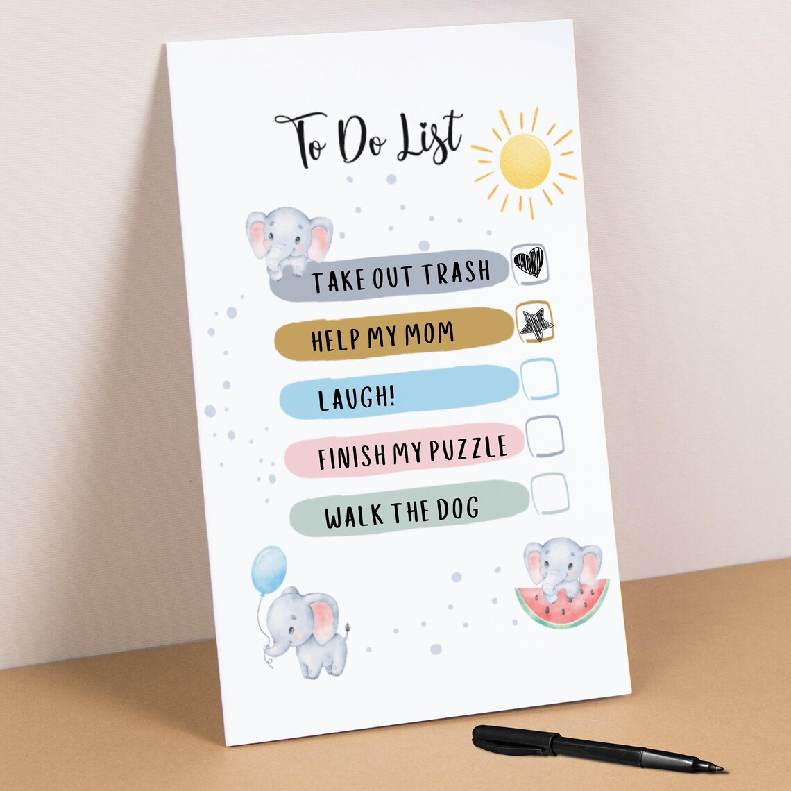 Printable Kids to Do List | Kids Routine Printable | Safari Animal To ...