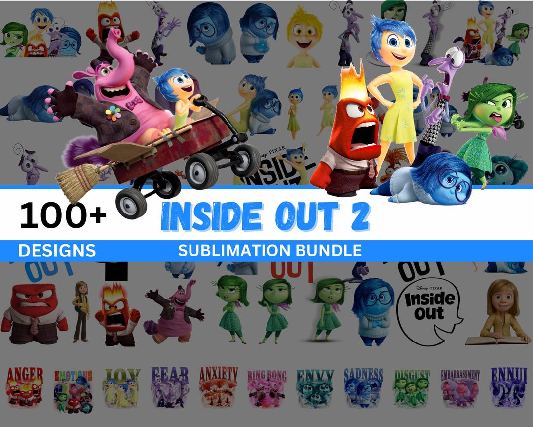 Inside Out 2 Clipart bundle Inside Out PNG, Alegria Tristeza Vergonha ...