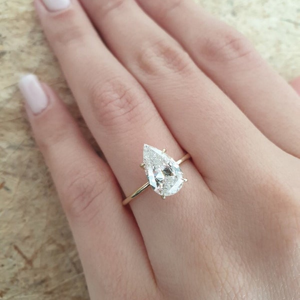 Pear Cut Ring - Etsy