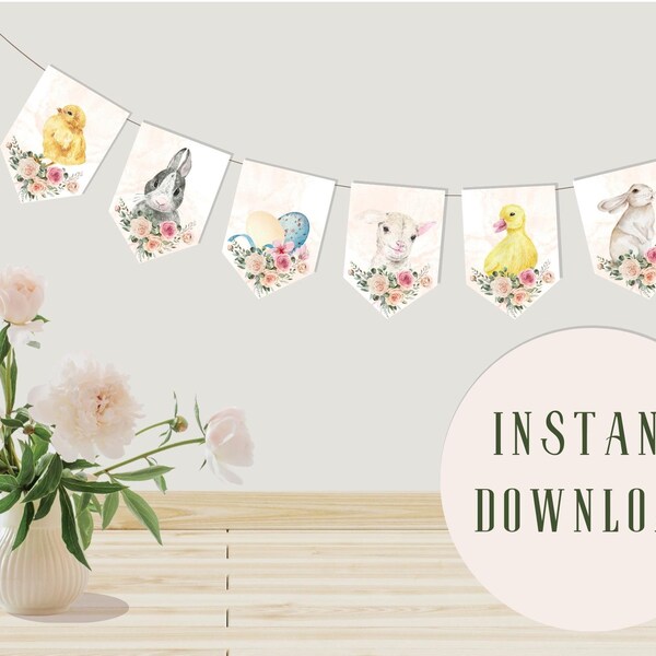 Easter Bunting - Etsy