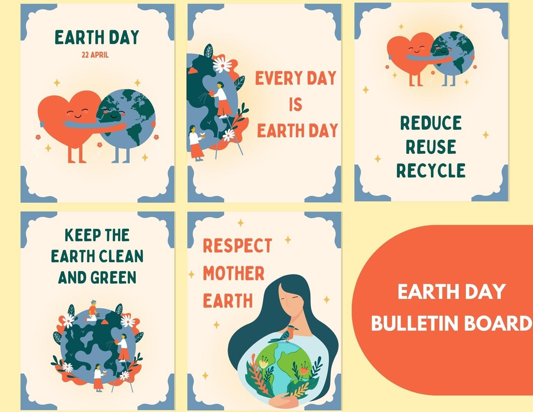 Earth Day Bulletin Board Earth Day Printable Earth Day - Etsy