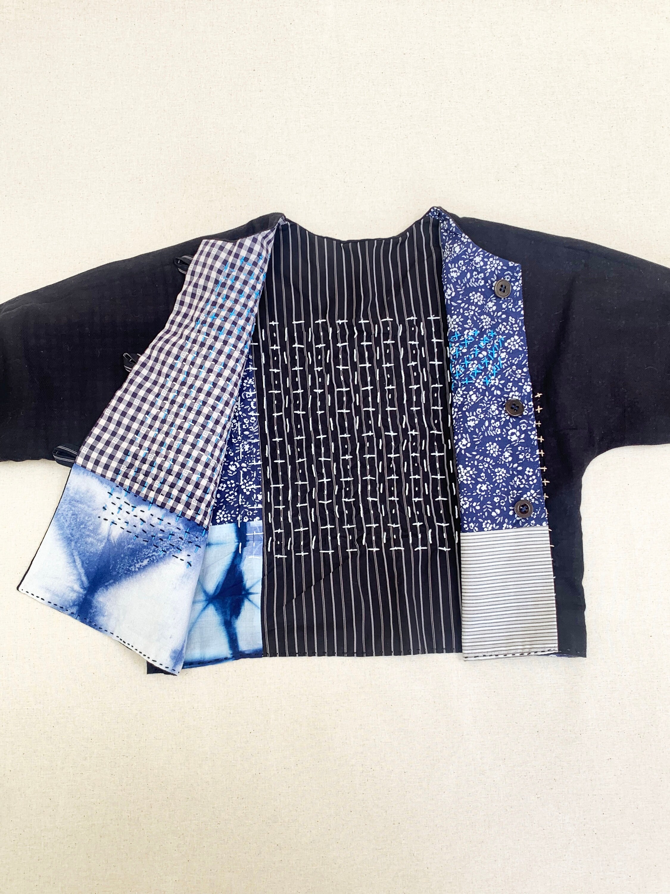 Sashiko & Patchwork Reversible Jacket - Etsy