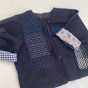 Sashiko & Patchwork Reversible Jacket - Etsy