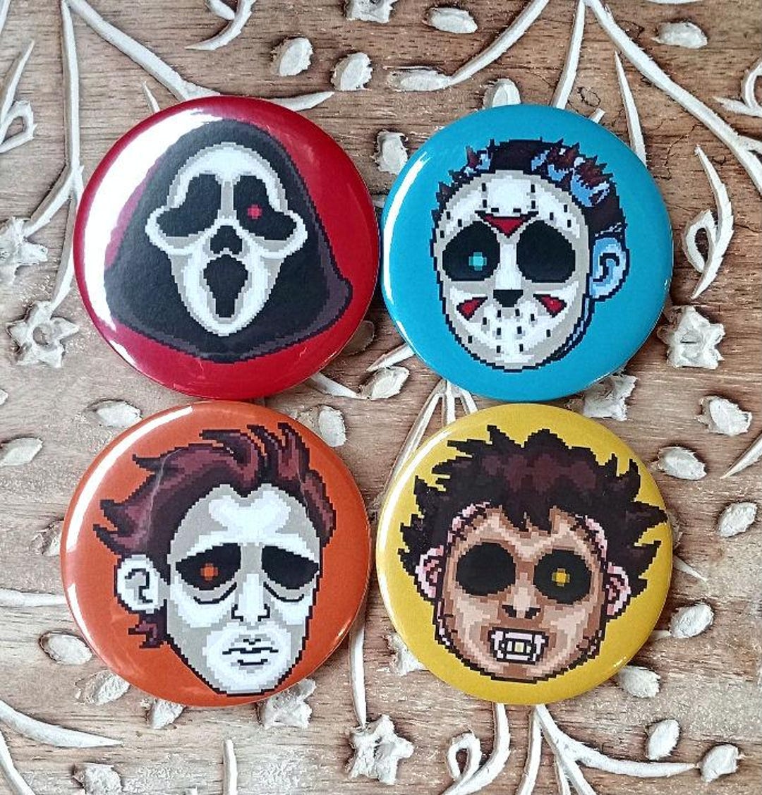 Slasher Pixel Buttons - Etsy