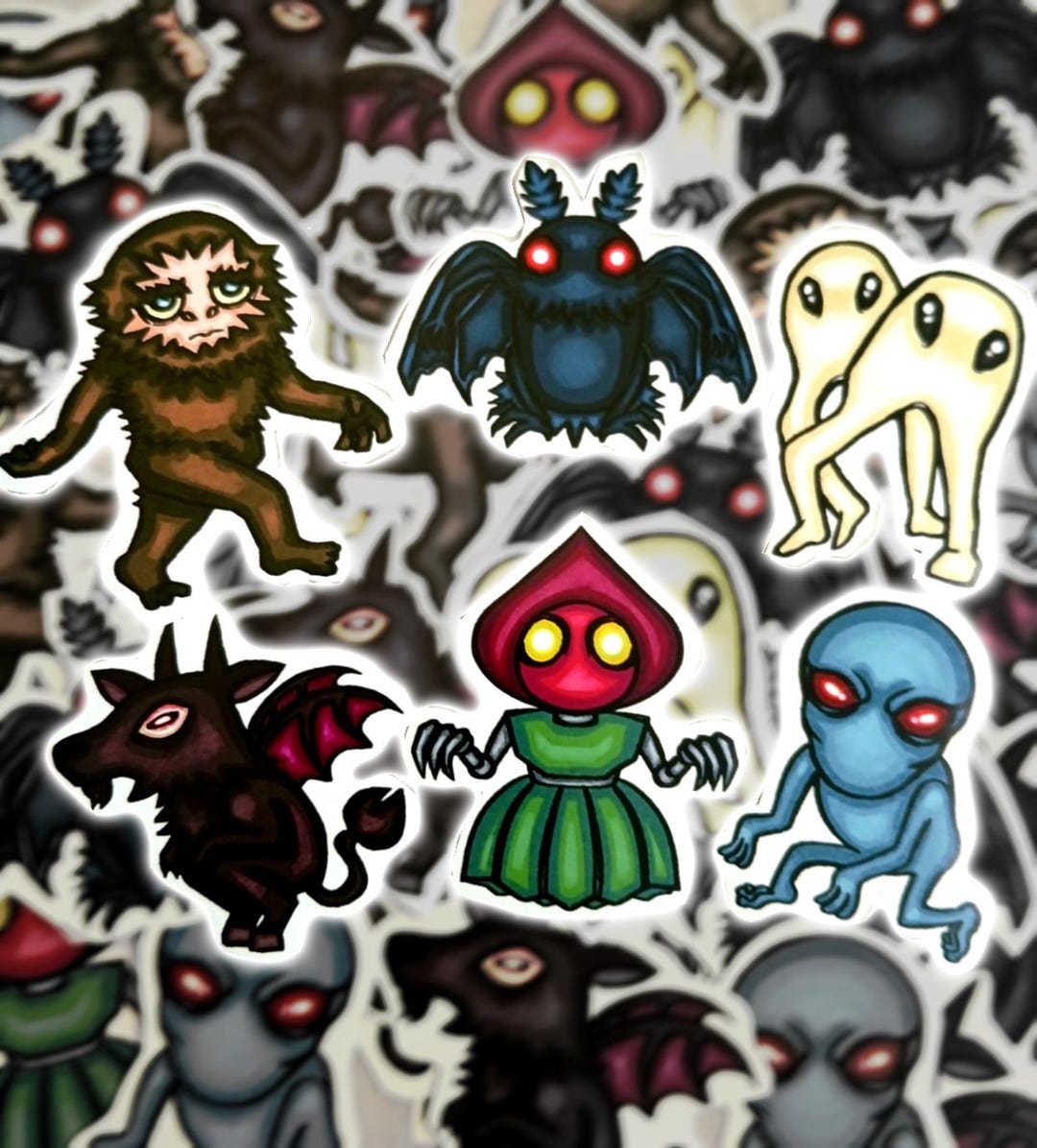 Cryptid Sticker Pack - Etsy
