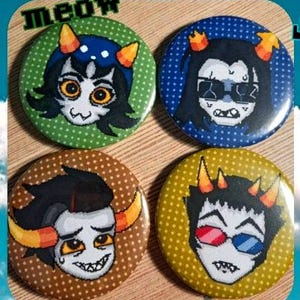 Homestuck Trolls Button Pins - Etsy