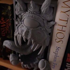 Beholder Watcher Book Nook, 3D Printed Fantasy Monster Bookshelf Decor ...