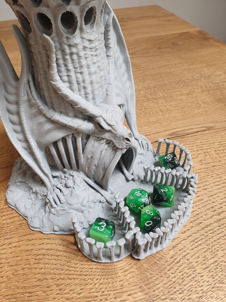 Skeletal Dragon Dice Tower 3D Printed DND Dice Roller - Etsy UK